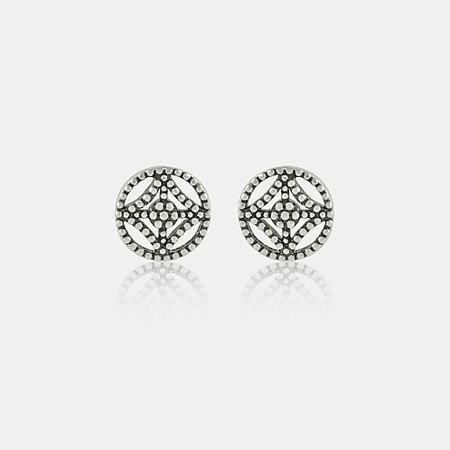 Buy Rooh Stud Earrings In 925 Silver from Shaya by CaratLane
